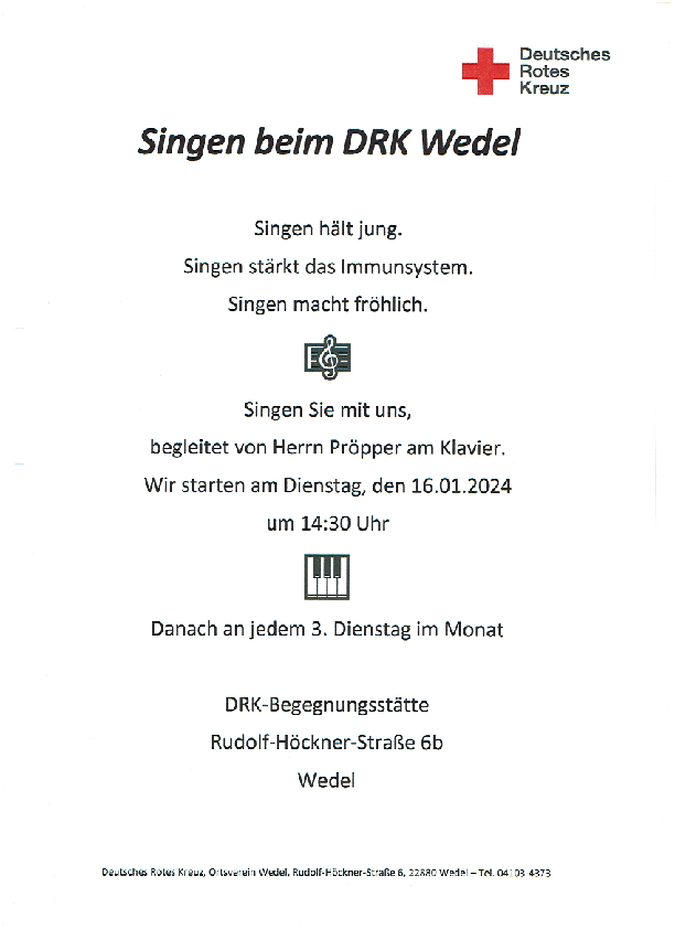 Neue Gruppe in der Begegnungsstätte - Ortsverein Wedel e.V.
